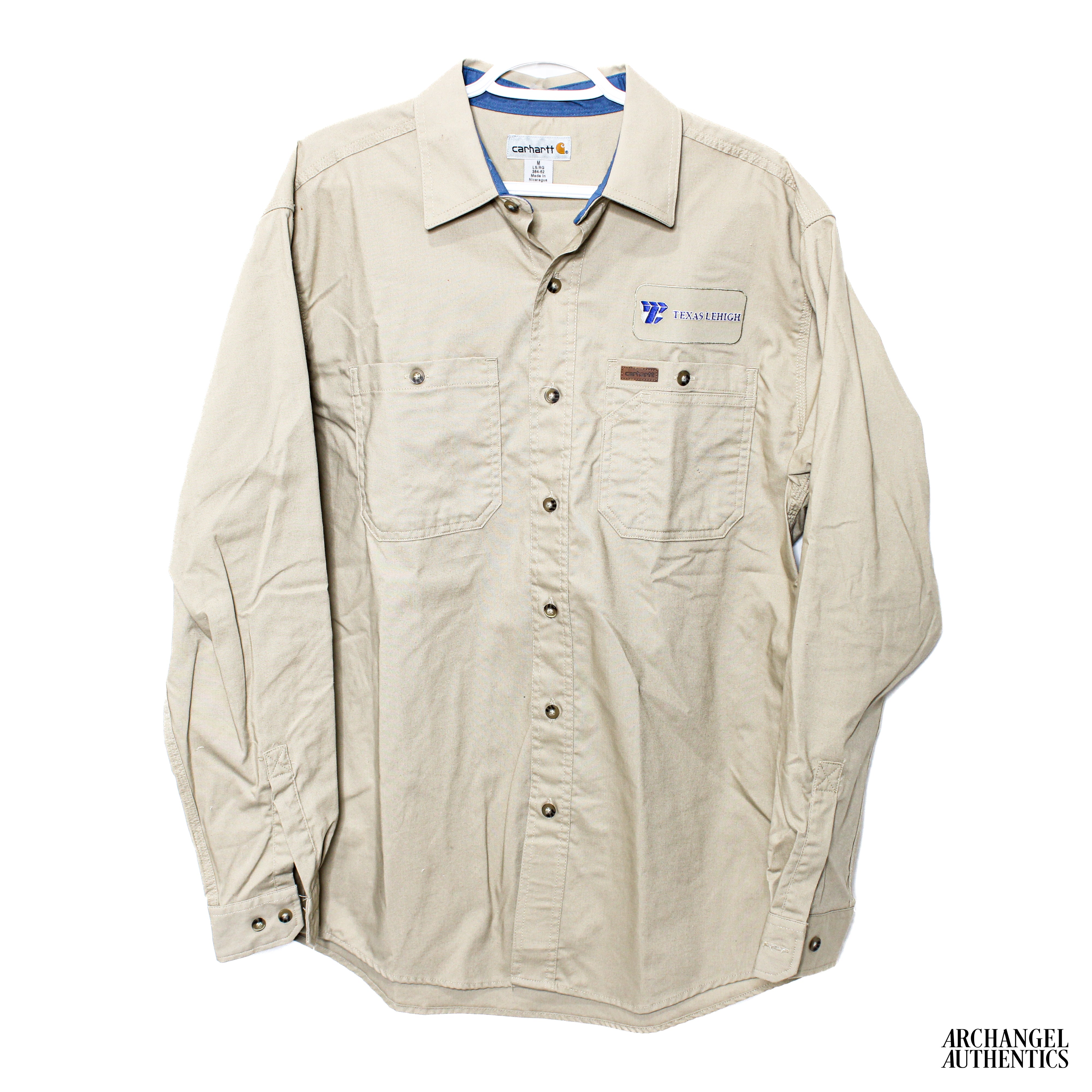 Carhartt Long-Sleeve Button-Up Work Shirt Tan – archangelauthentics