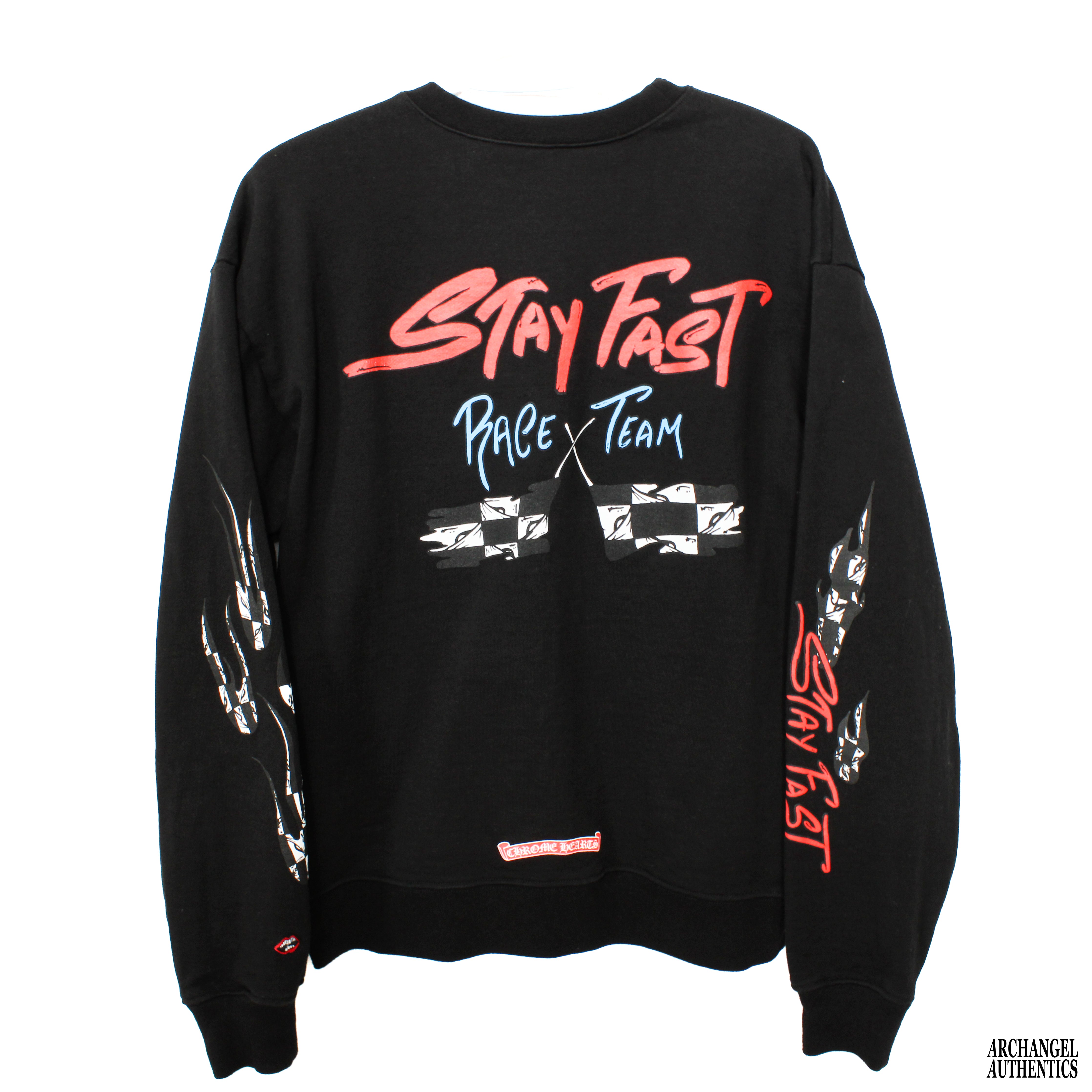 Chrome Hearts Matty Boy Stay Fast Sweater Black – archangelauthentics