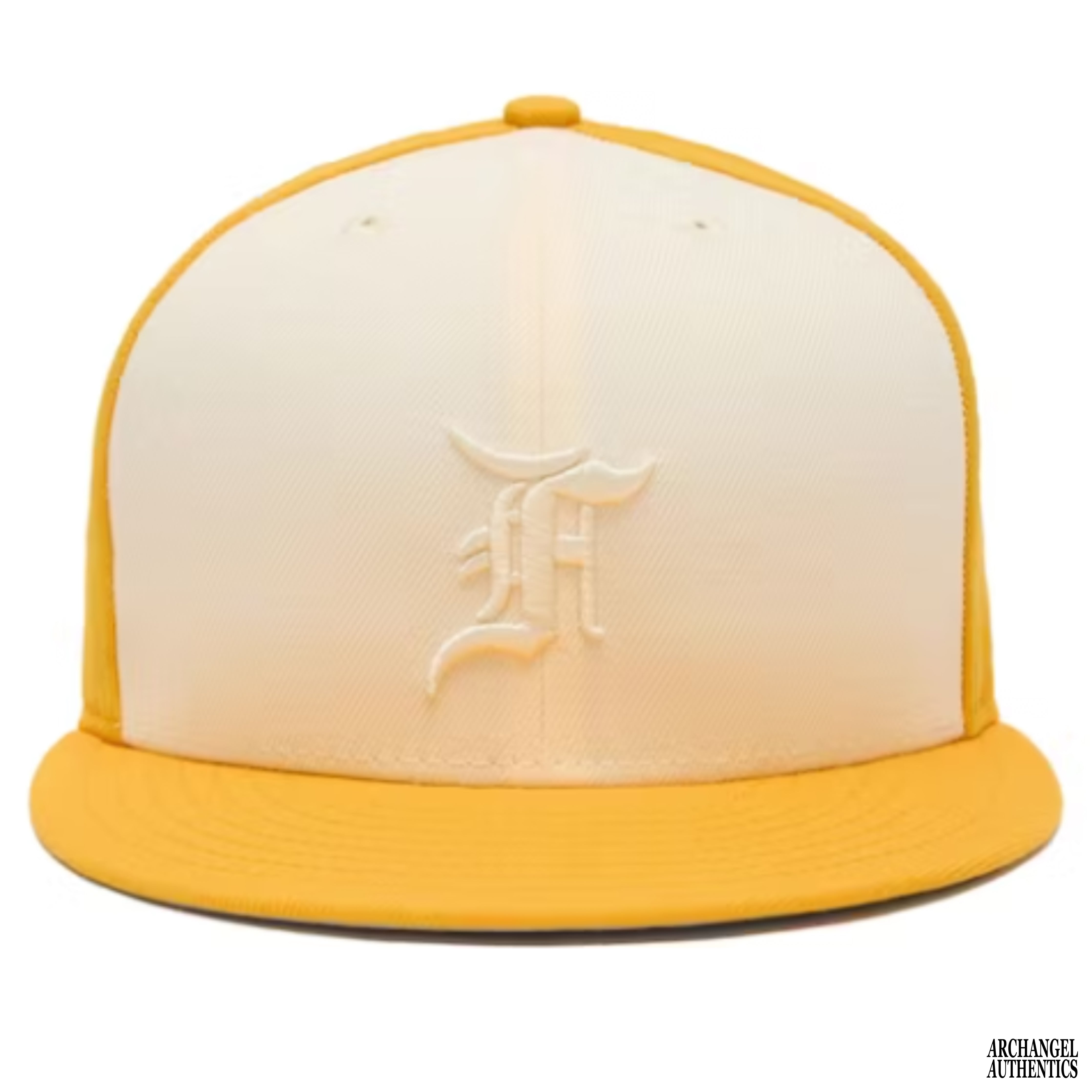 Fear of God Essentials New Era 59Fifty Fitted Hat White/Gold ...