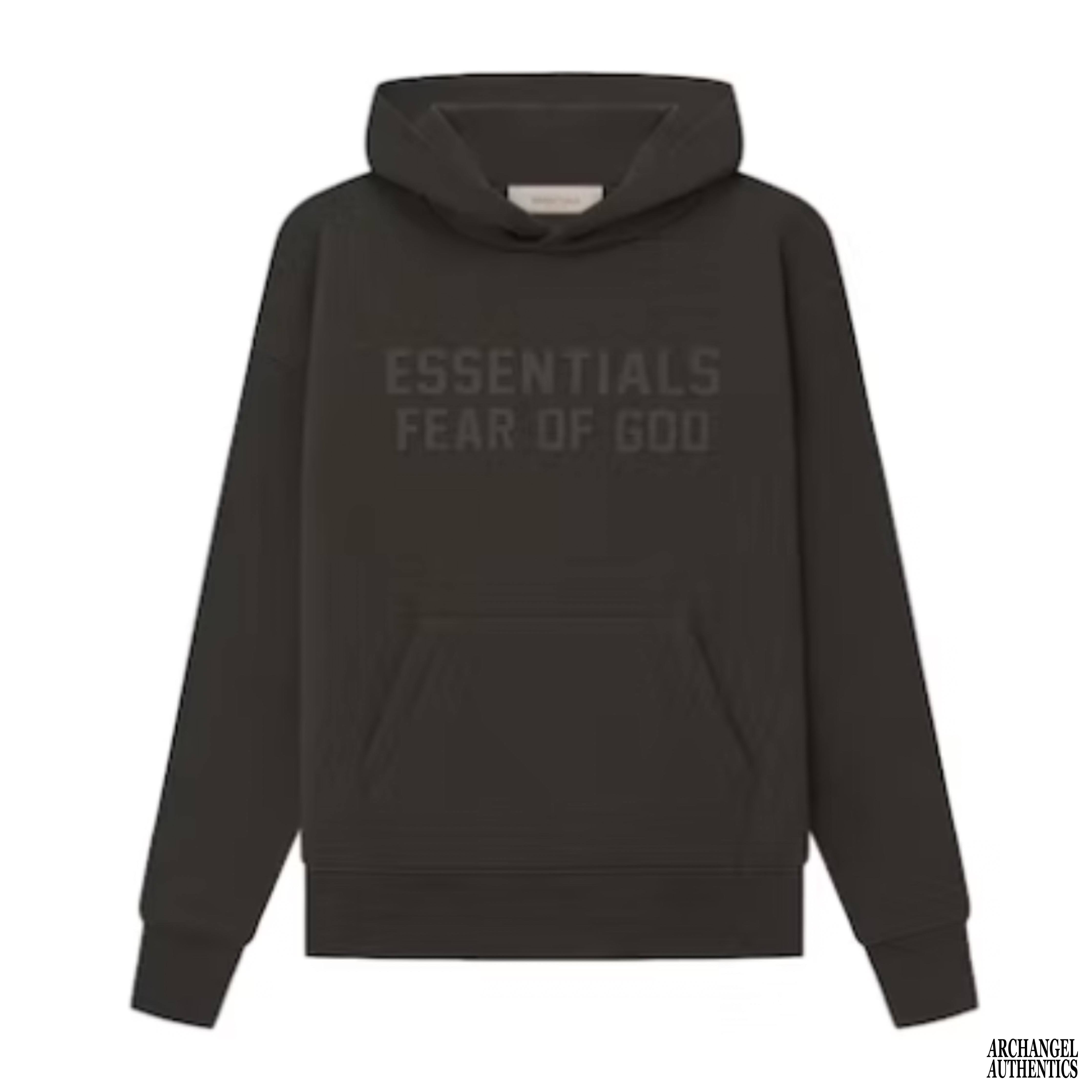 Fear of God Essentials Pullover Hoodie SS23 Off-Black – archangelauthentics