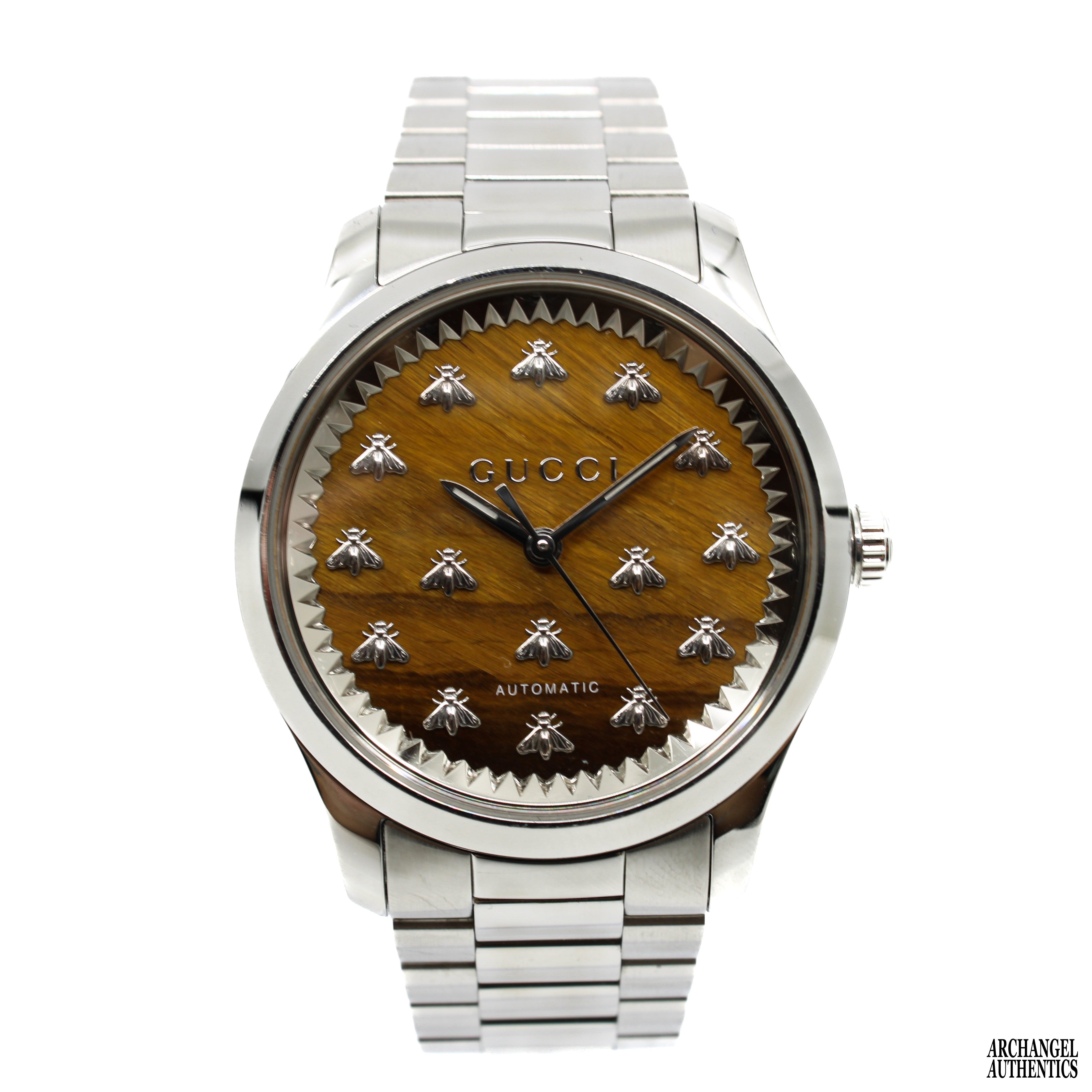 Gucci G-Timeless Automatic Brown Dial Watch – archangelauthentics