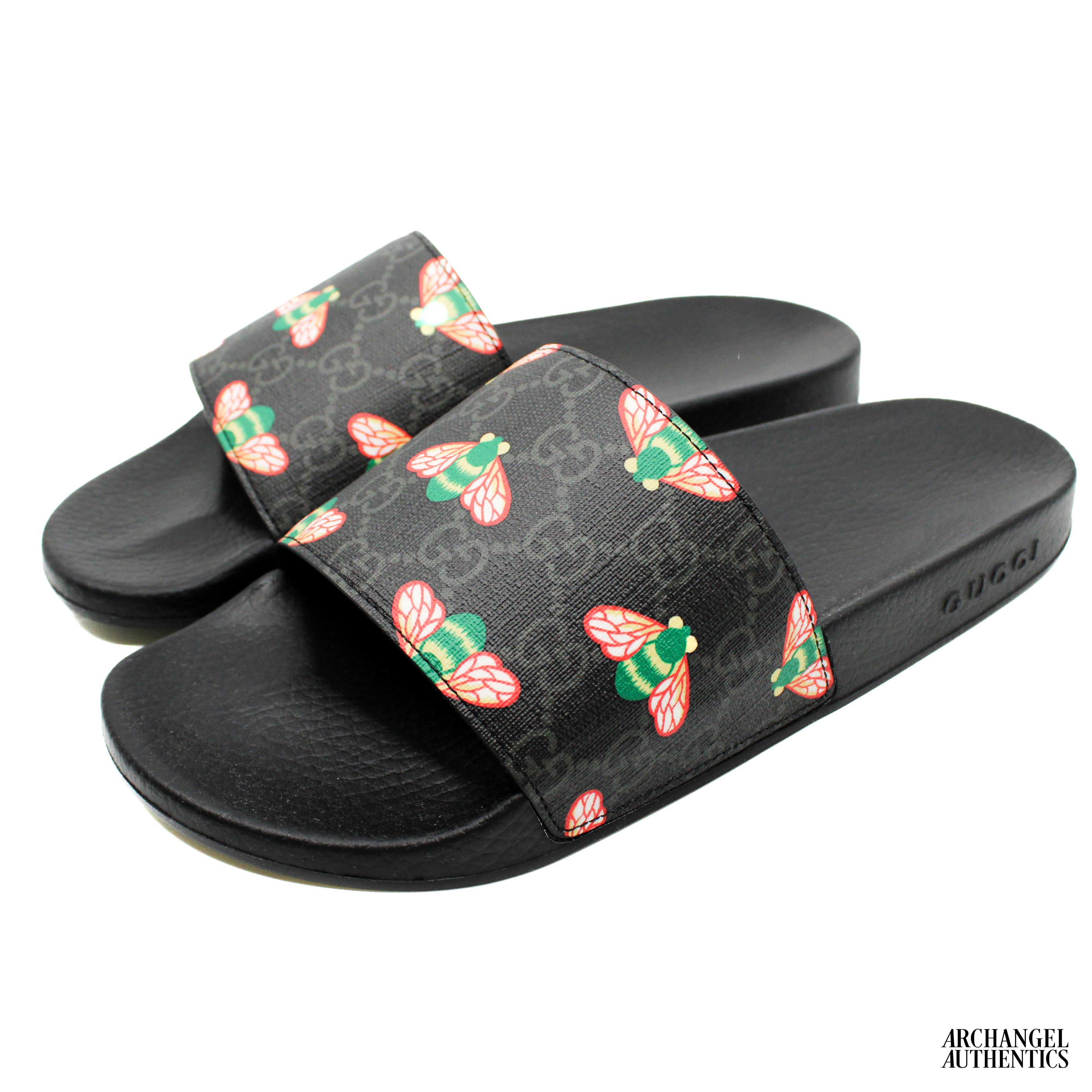 Gucci GG Supreme Slide 'Bee Print' – archangelauthentics