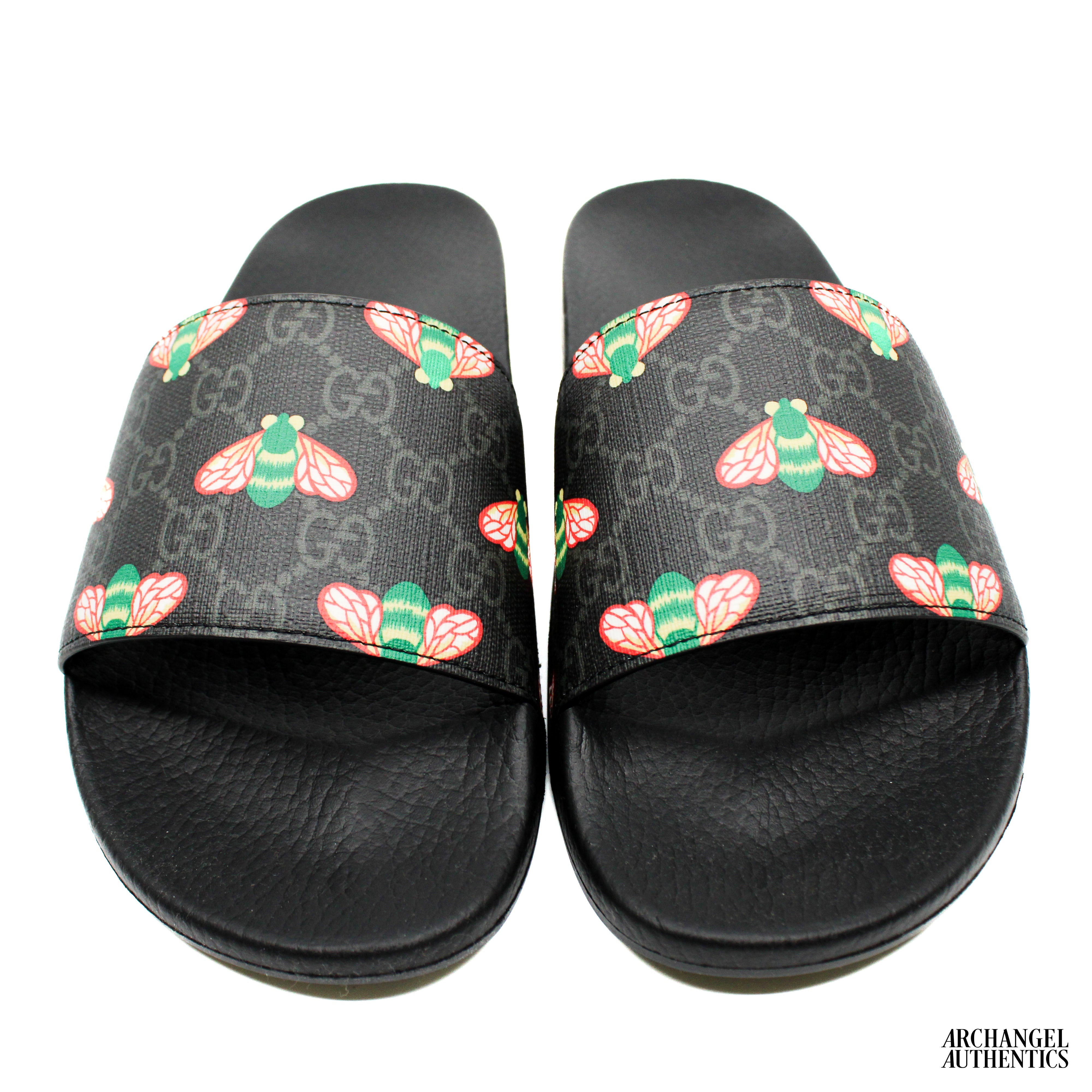 Gucci GG Supreme Slide 'Bee Print' – archangelauthentics