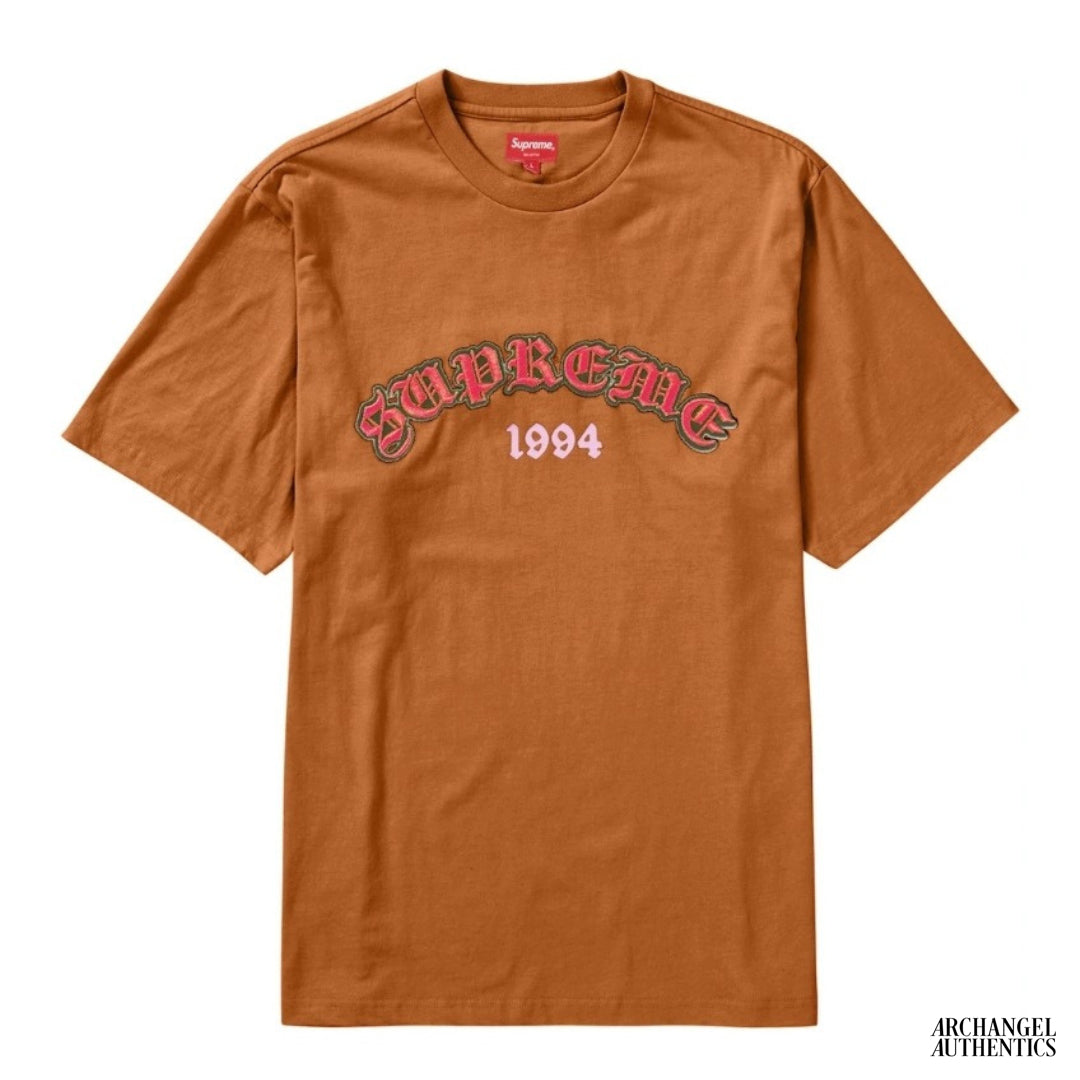 Supreme Old English Glow S/S Top SS22 Rust – archangelauthentics